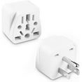 ShuiMiao, 2 Pack European to US Plug Adapter, UK to US Travel Plug ...