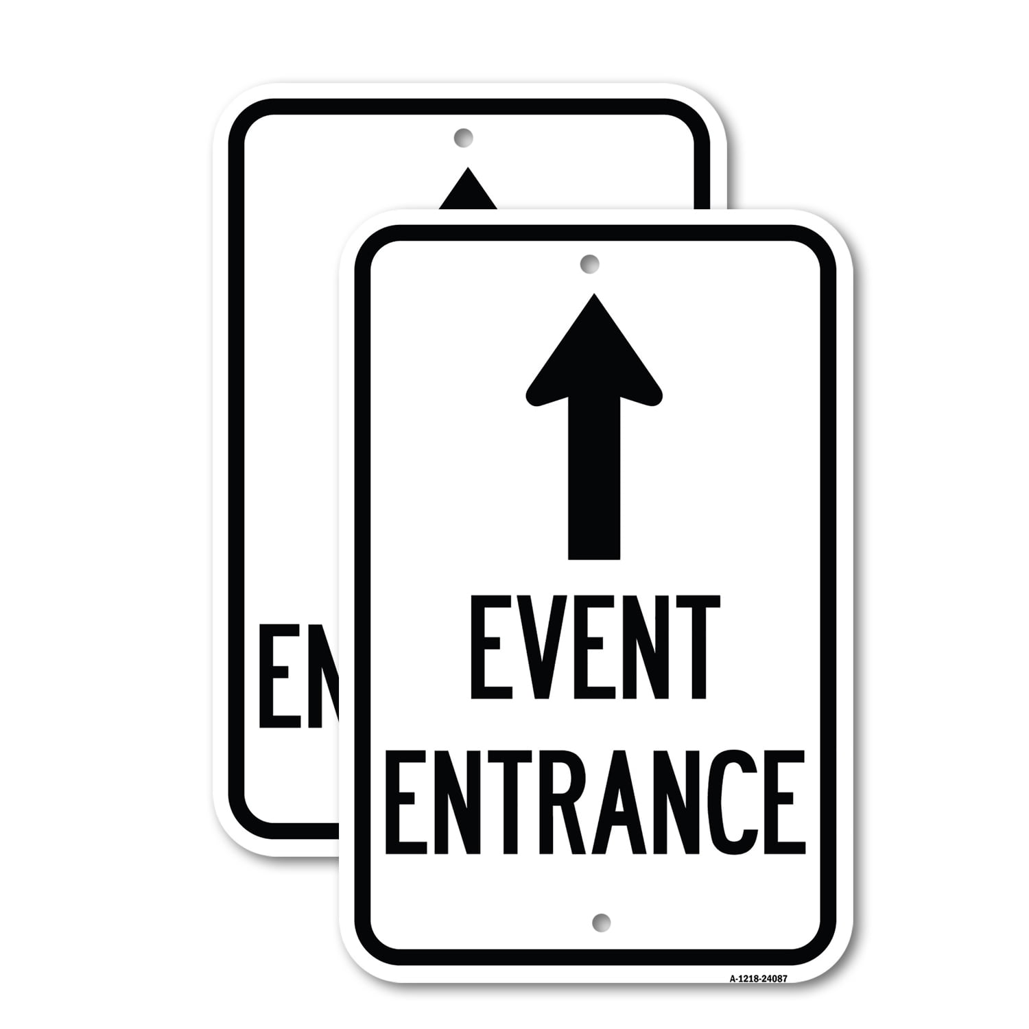 (2 Pack) Event Entrance (With Up Arrow) | 18" X 24" Heavy-Gauge ...