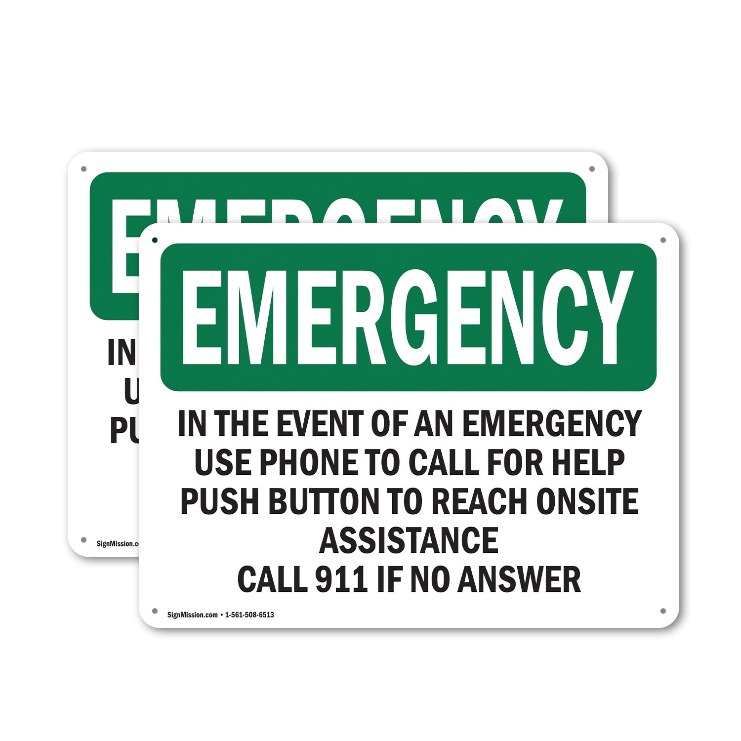 (2 Pack) In The Event Of An Use Phone To OSHA Emergency Sign 18 Inch X ...