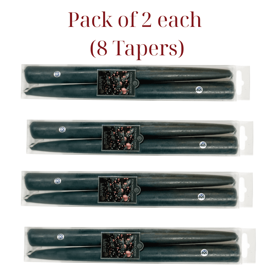 Colonial Candle, 2 Pack Handipt Tapers, Evergreen, 8 Hour Burn, Set of ...
