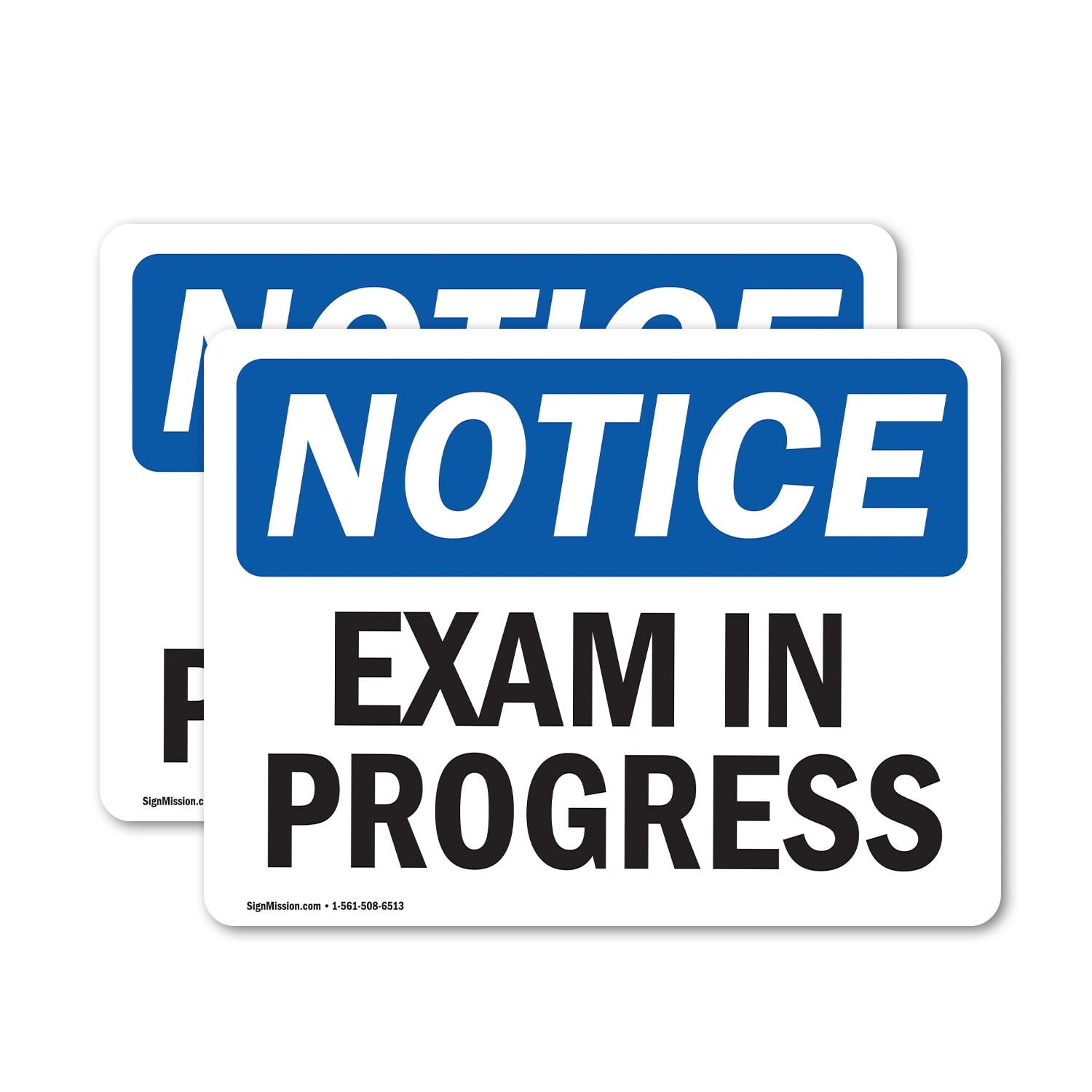 (2 Pack) Exam In Progress OSHA Notice Sign 14 Inch X 10 Inch Vinyl ...