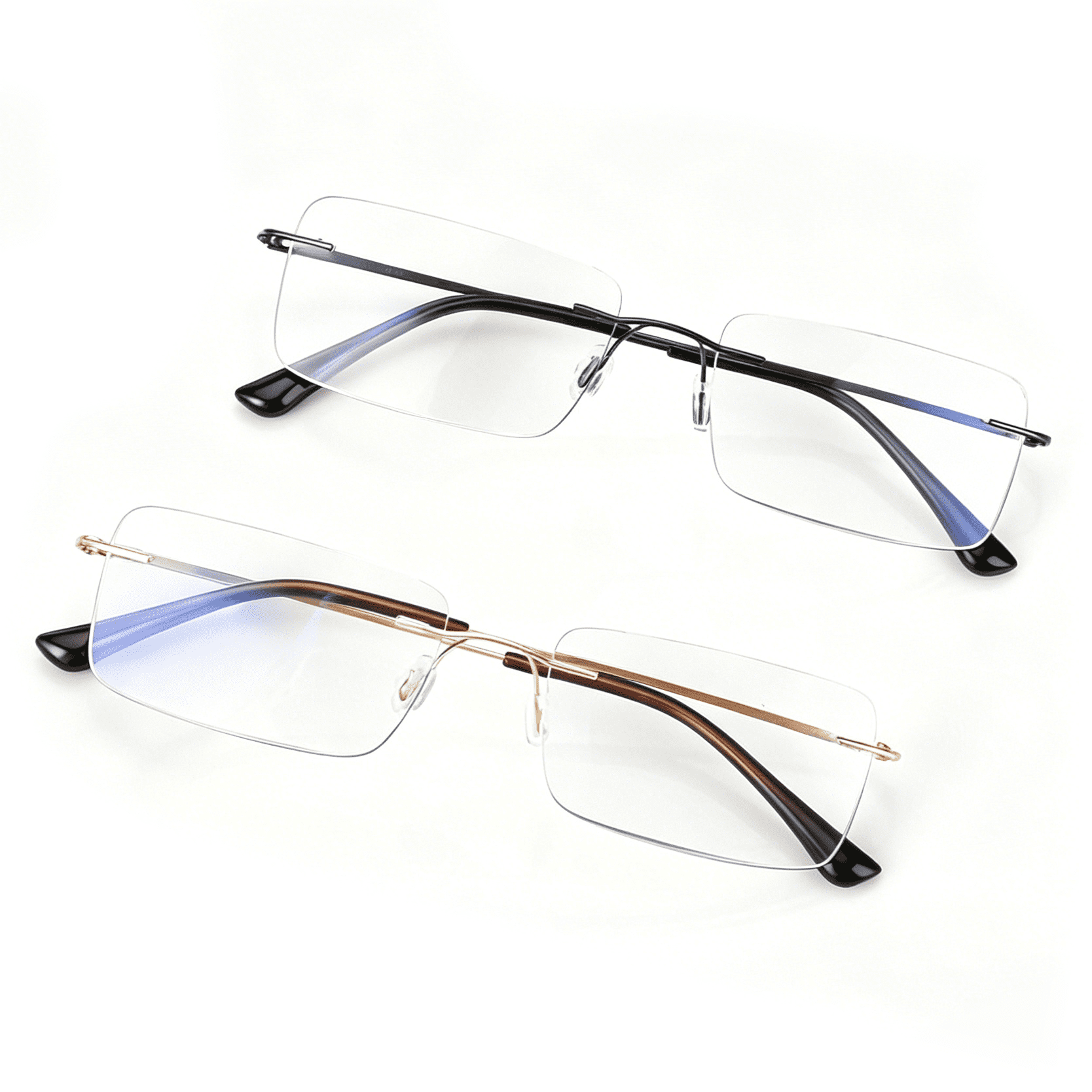2 Pack Executive Frameless Progressive Multifocus Reading Glasses for ...