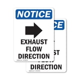 (2 Pack) Exhaust Flow Direction Sign - Walmart.com
