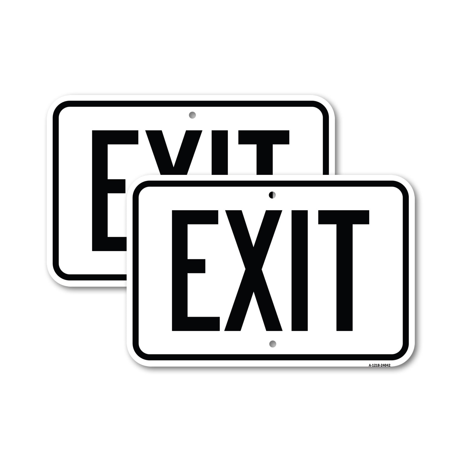 (2 Pack) Exit 1 | 18" X 24" Heavy-Gauge Aluminum Sign | Rust Free ...