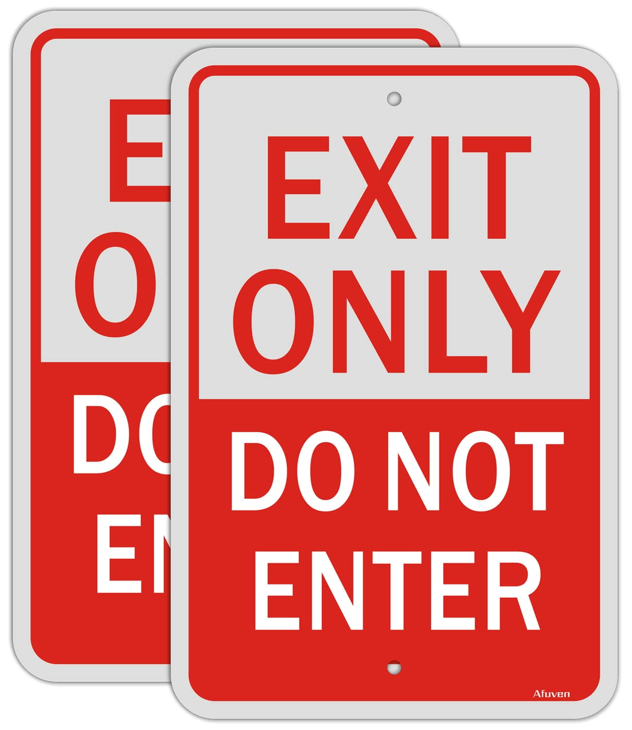 (2 Pack) Exit Only Do Not Enter Signs, Exit Only Signs No Entry Sign ...