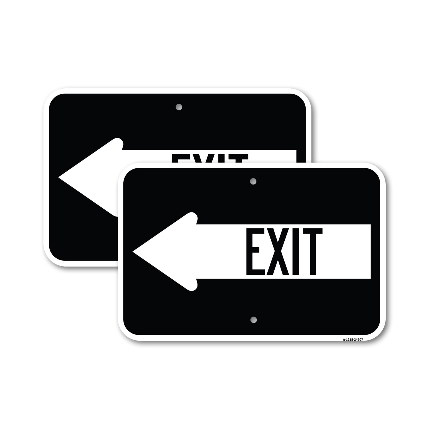 (2 Pack) Exit (With Left Arrow) | 18" X 24" Heavy-Gauge Aluminum Sign ...