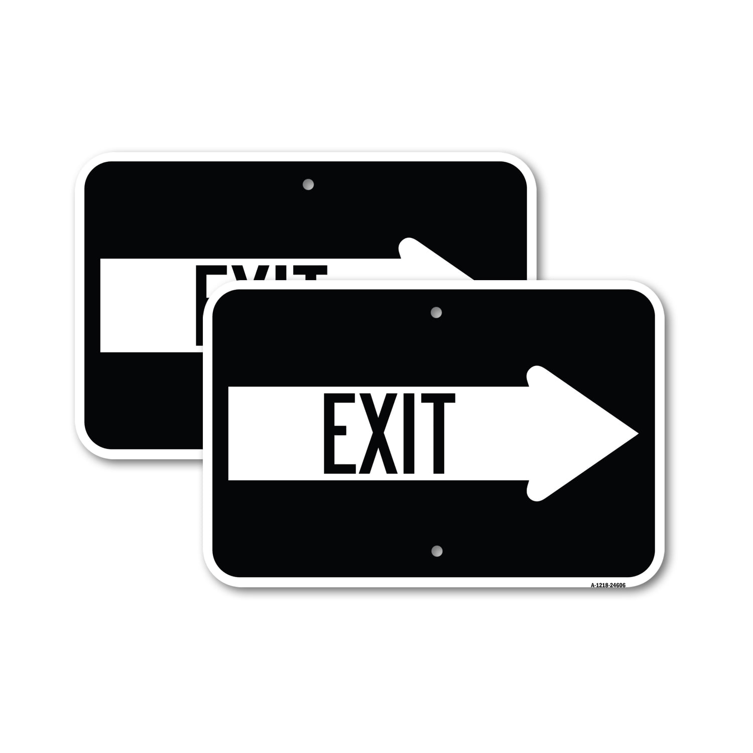 (2 Pack) Exit (With Right Arrow) | 18" X 24" Heavy-Gauge Aluminum Sign ...