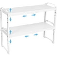 2 Pack Expandable Cabinet Countertop Shelves, x-Cosrack Stackable ...
