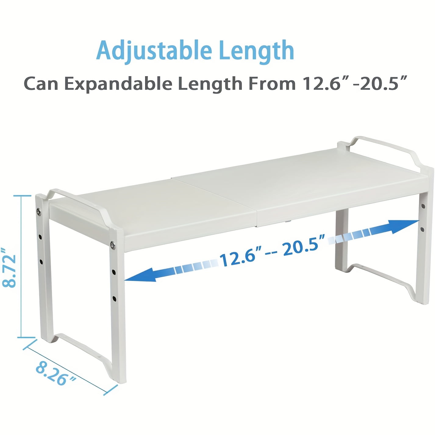 2-Pack Expandable Cabinet Shelves - Adjustable Stackable Organizer for ...