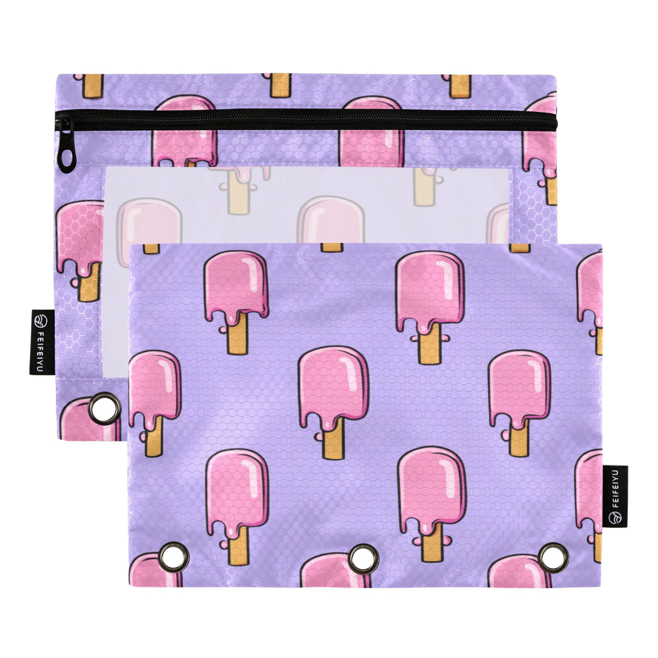 2 Pack Expandable File Folder with Clear PVC Front Page Folder with ...