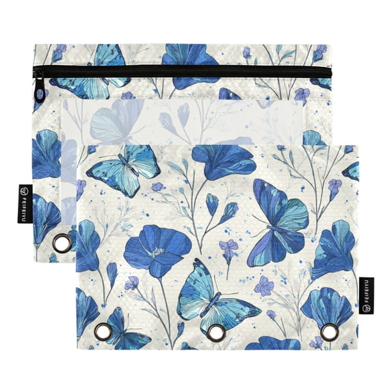 2 Pack Expandable Flip Folders with Clear PVC Window Binder Pouches 3 ...