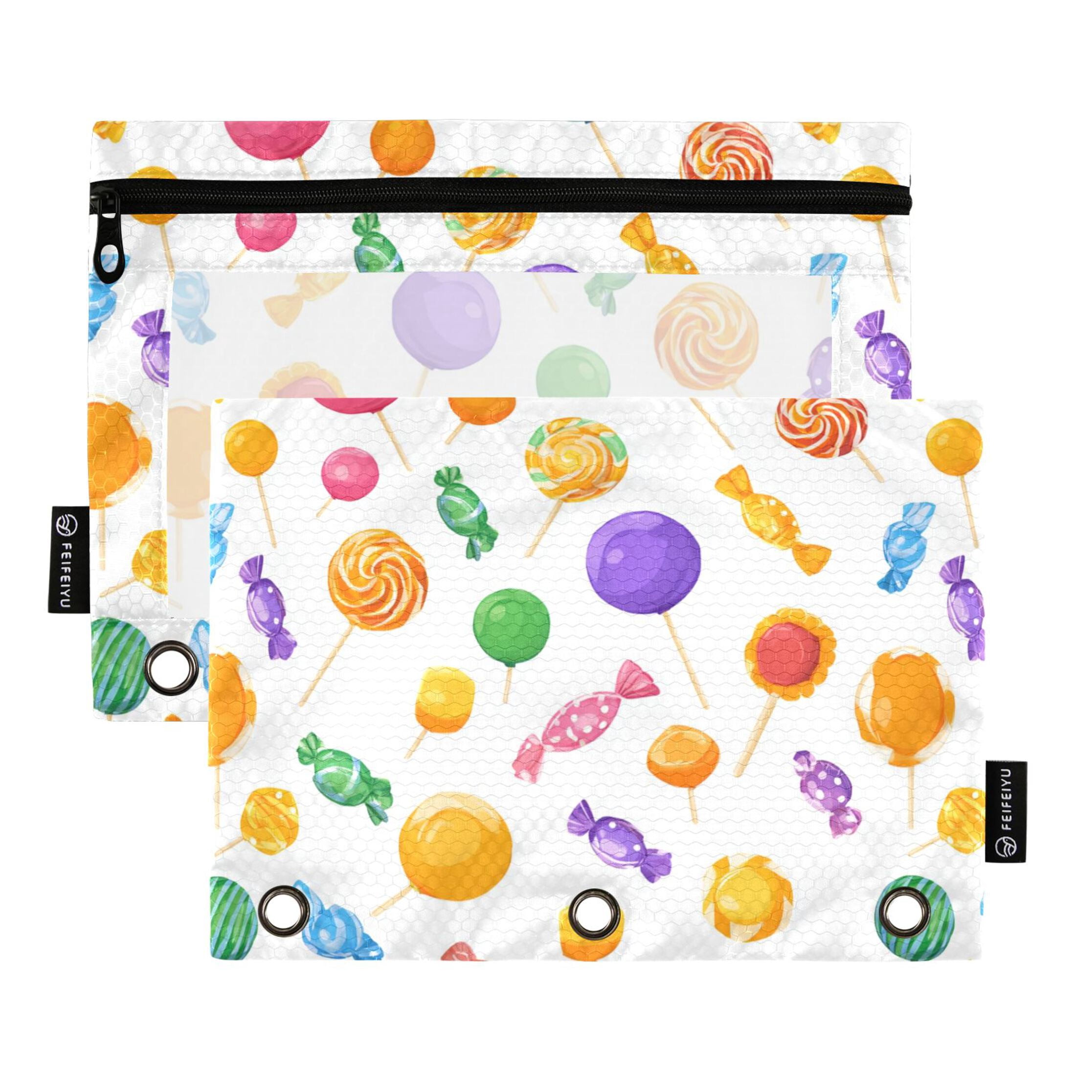2 Pack Expandable Flip Folders with Clear PVC Window Binder Pouches 3 ...