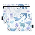 2 Pack Expandable Flip Folders with Clear PVC Window Binder Pouches 3 ...