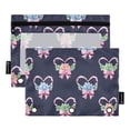 2 Pack Expandable Flip Folders with Clear PVC Window Binder Pouches 3 ...