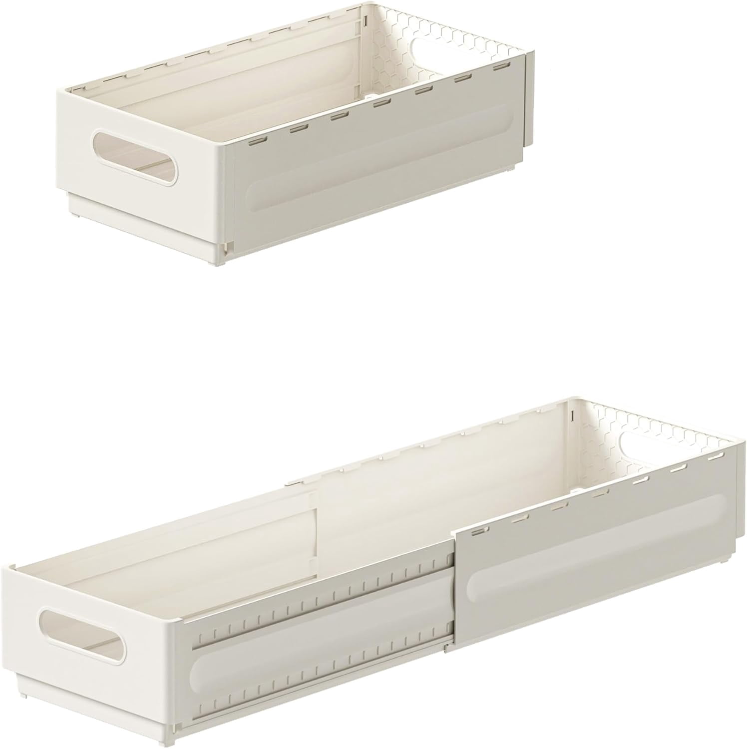 2 Pack Expandable Plastic Storage Boxes, Multi-Purpose Folding ...
