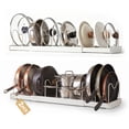 2 Pack Expandable Pot and Pan Lid Organizer for Cabinet, 22 Inch Food ...