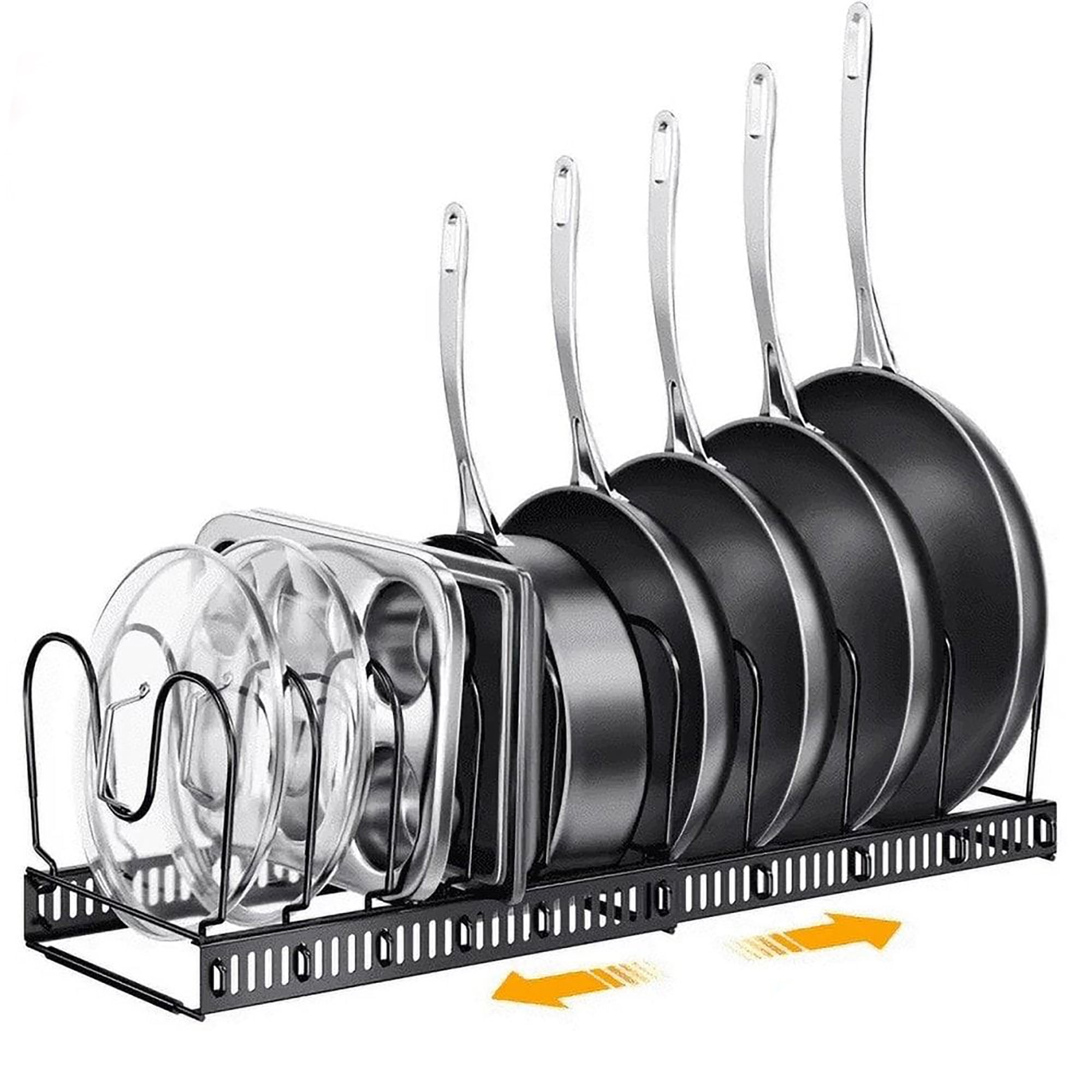 2-Pack Expandable Pot & Pan Rack Organizer – Cookware Storage Solution ...