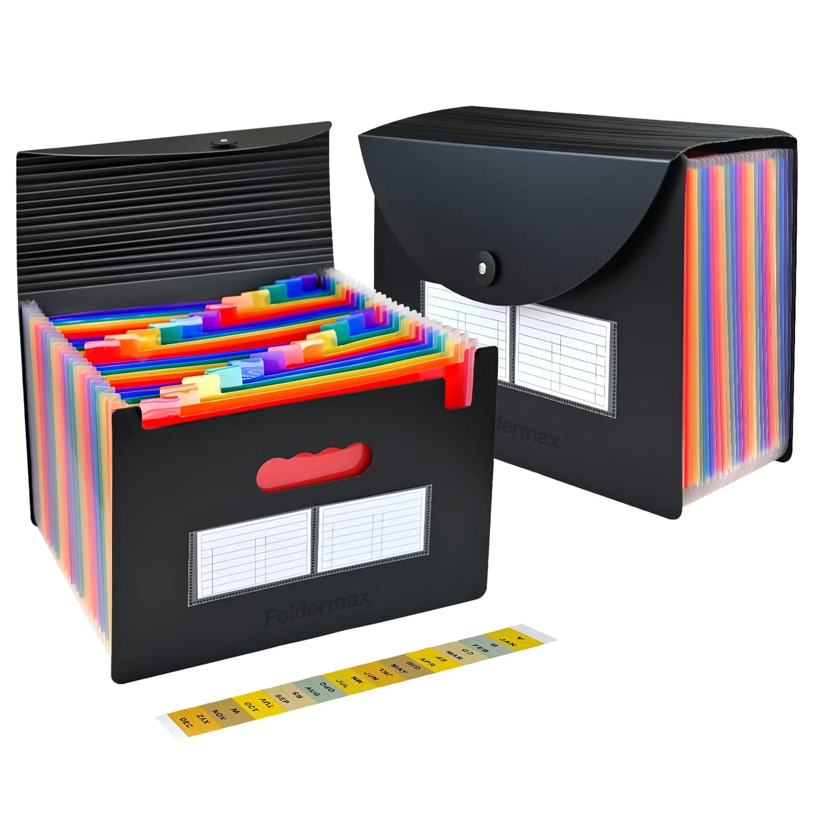 2 Pack Expanding File Folder, 24 Pocket Accordian File Organizer A4 ...