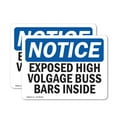 (2 Pack) Exposed High Voltage Buss Bars Inside OSHA Notice Sign ...