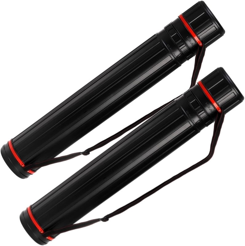 2 Pack Extendable Poster Tube 25"-43" with Telescoping Design & Strap ...