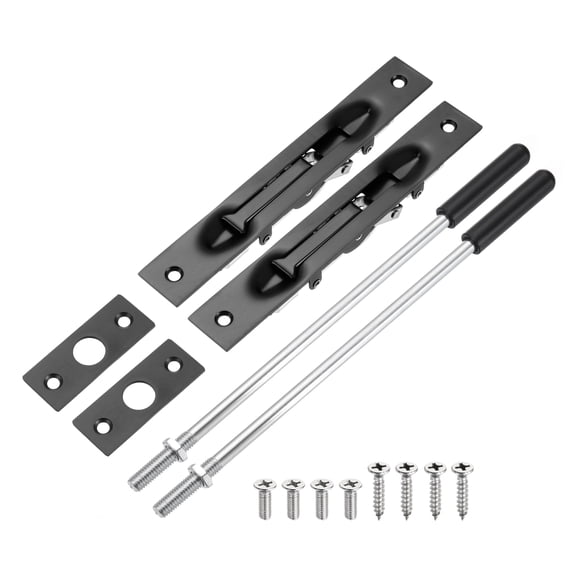 2 Pack Extension Flush Bolt with Rod, 10 Inch Stainless Steel Door ...