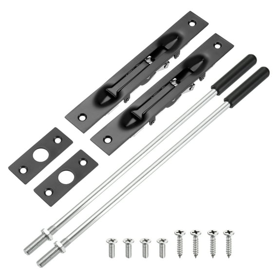 2 Pack Extension Flush Bolt with Rod, 12 Inch Stainless Steel Door ...