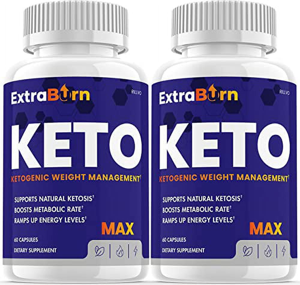 (2 Pack) Extra Burn Keto Pills, Advanced Ketogenic Formula (120 ...