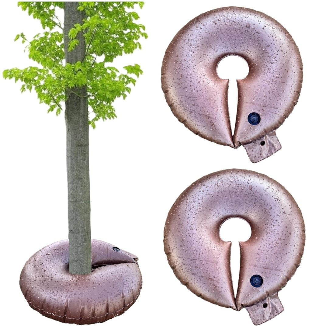 2-Pack Extra Large 20 Gallon PVC Self Watering Tree Ring/Bag, Heavy ...