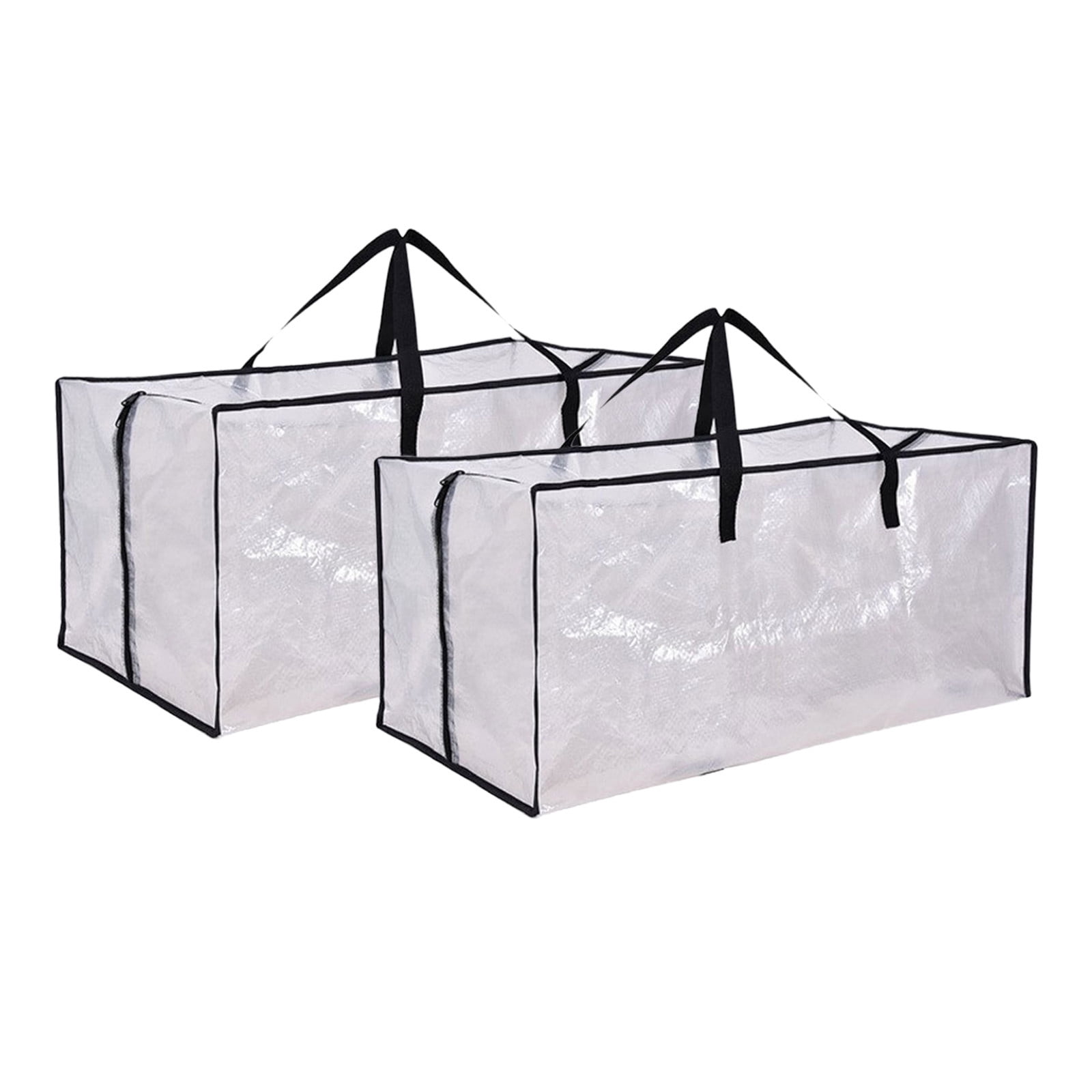 2-Pack Extra Large Clear Moving Bags with Backpack Straps – Heavy Duty ...