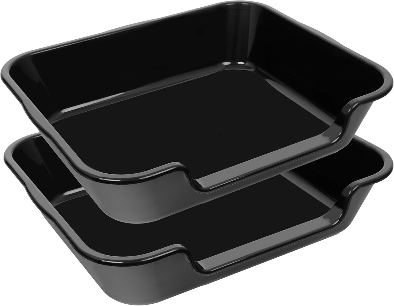 2 Pack Extra Large Dog Litter Box Pan Tray (ABS Material), Low Entry ...