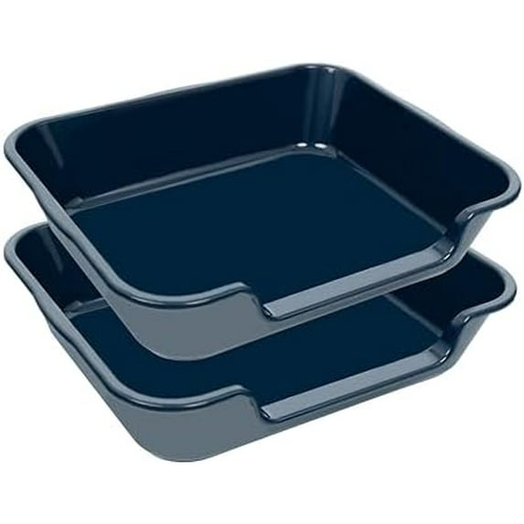 2 Pack Extra Large Dog Litter Box Pan Tray (ABS Material), Low Entry ...