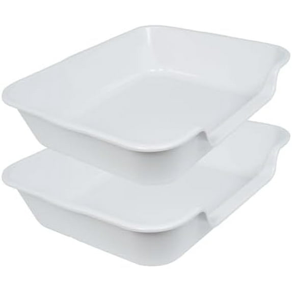2 Pack Extra Large Dog Litter Box Pan Tray (ABS Material), Low Entry ...