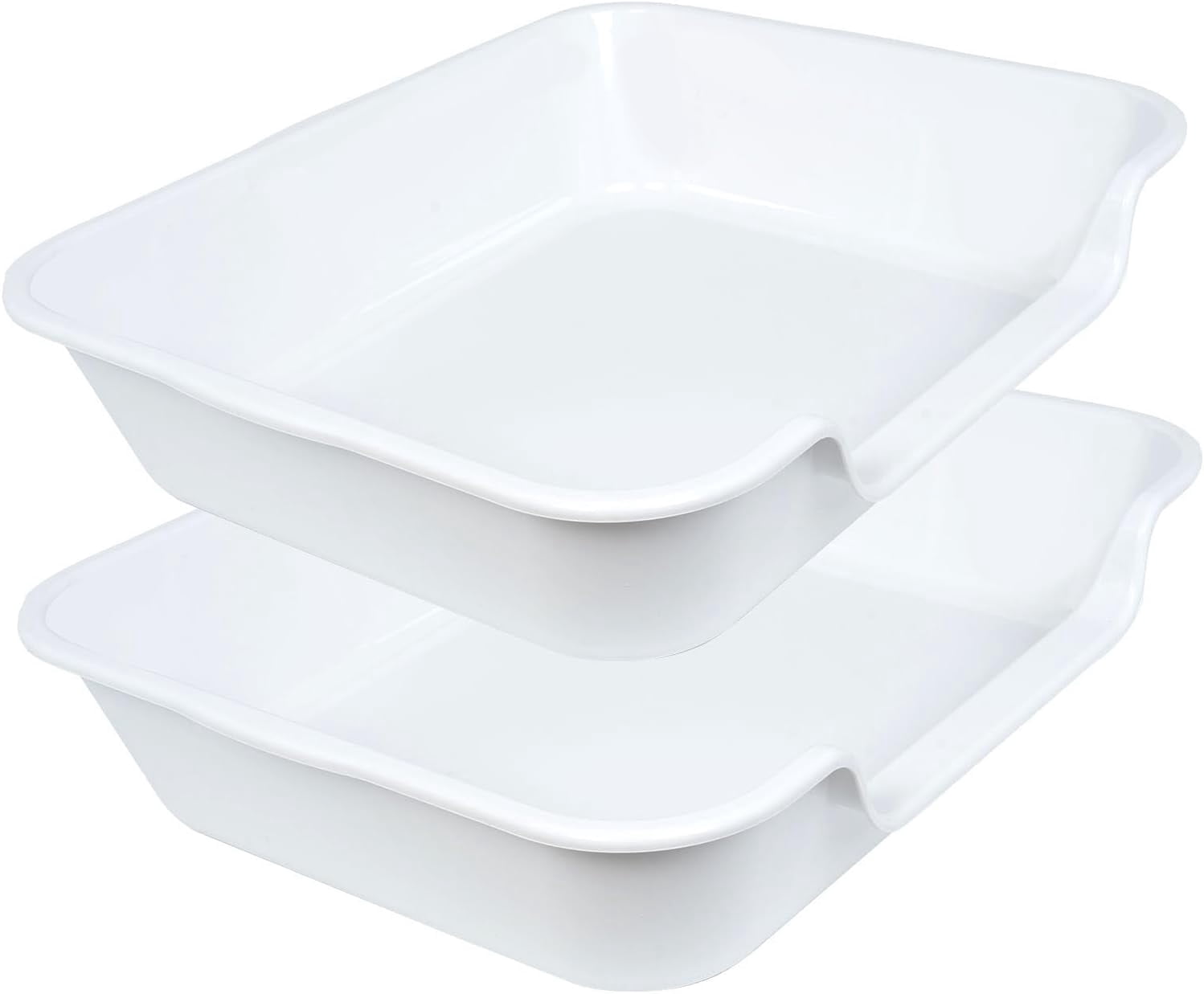 2 Pack Extra Large Dog Litter Box Pan Tray (ABS Material), Low Entry ...