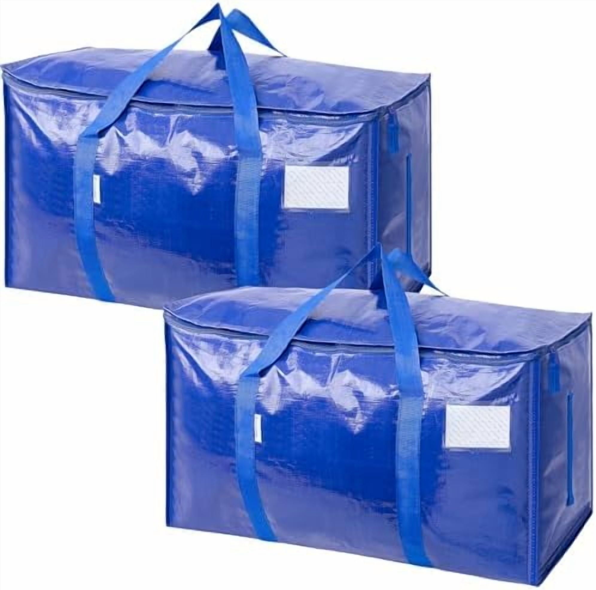 2 Pack Extra Large Moving Bags Heavy Duty with Zippers & Carrying ...