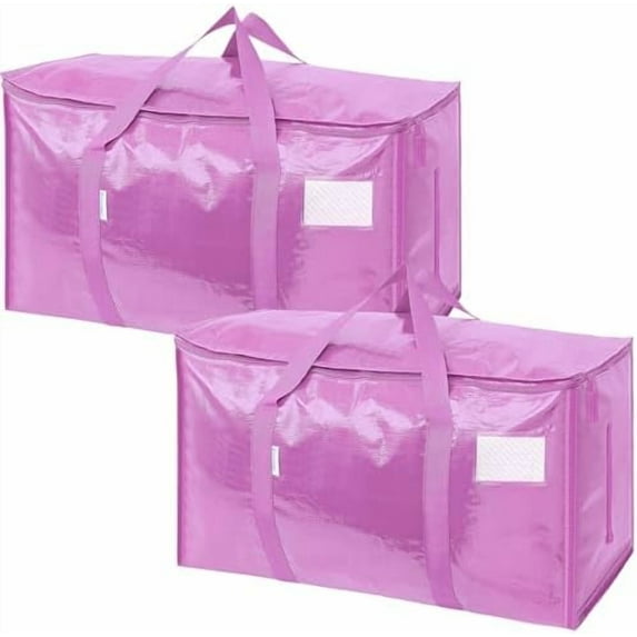 2 Pack Extra Large Moving Bags Heavy Duty with Zippers & Carrying ...