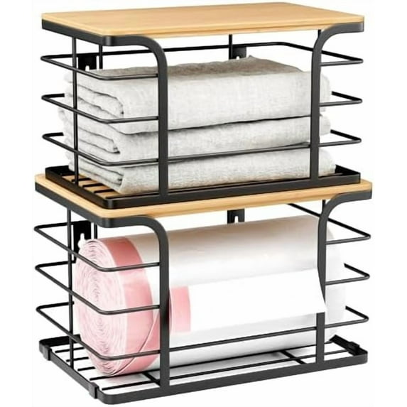 2 Pack Extra Large Stackable Pantry Organizers and Storage,Wall Mount ...