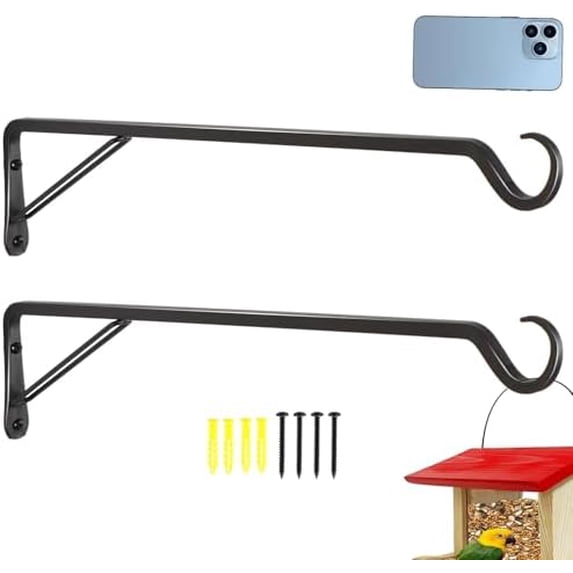 2 Pack Extra Long 21 Inch Heavy-Duty Rust-Resistant Solid Steel Plant ...