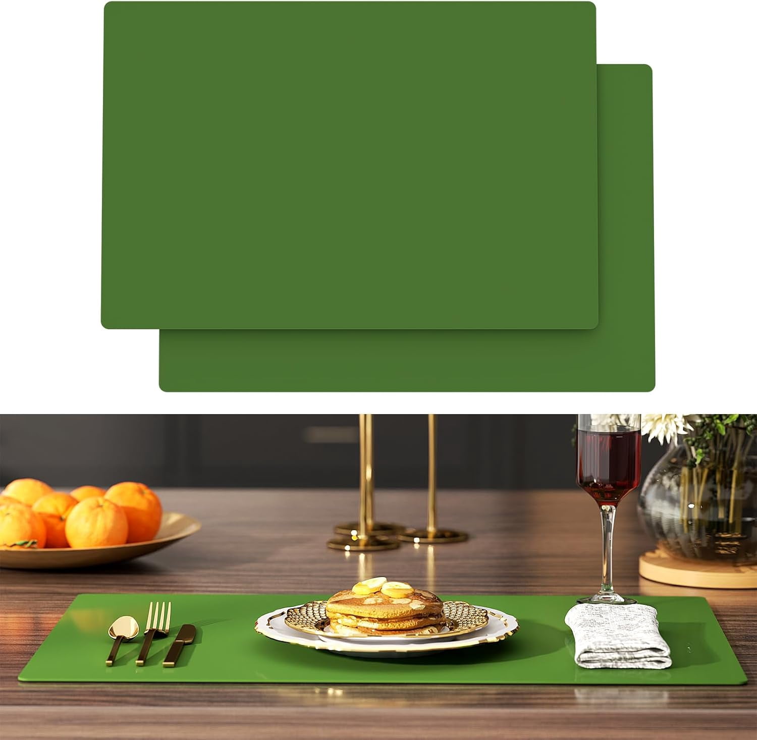 2-Pack Extra Thick Counter Mats - 24"x16" Large Heat Resistant Kitchen ...