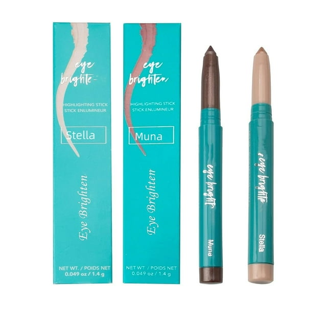 2 Pack Eye Thrive Eye Shadow Stick Long Lasting Waterproof Glitter Highlighting Eye Stick (Muna ...