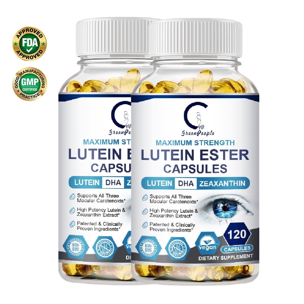 (2 Pack)Eye Vitamins Capsule - Lutein 20mg, Zeaxanthin & Bilberry ...