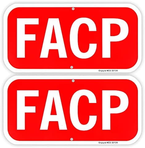 2-Pack FACP, Fire Alarm Control Panel Sign， 12"x 6" .04" Aluminum ...