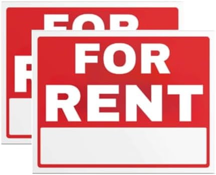 2-Pack FOR RENT Signs – 8"x12" Waterproof Vinyl, Self-Stick, Writable ...