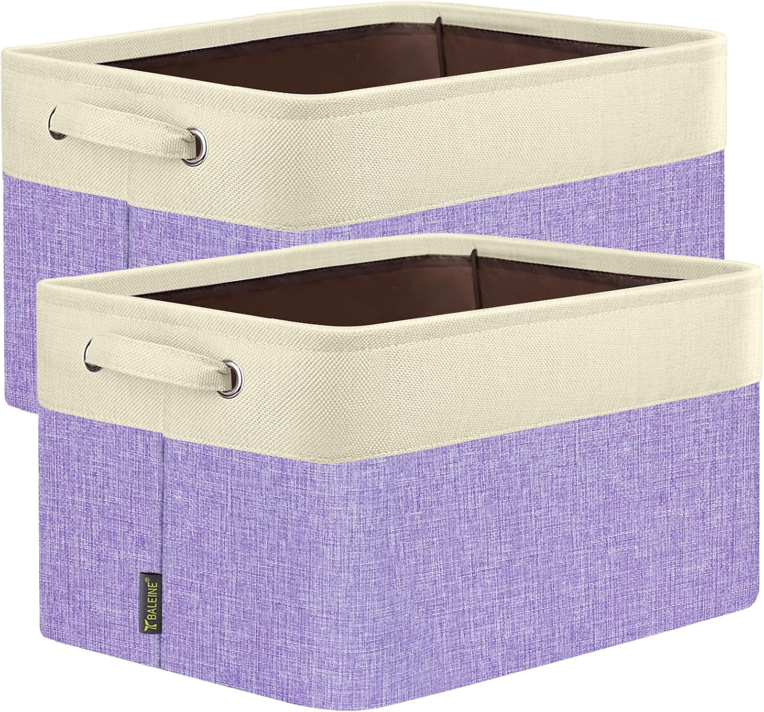 2 Pack Fabric Closet Storage Bins for Shelves, Linen Closet Organizers ...