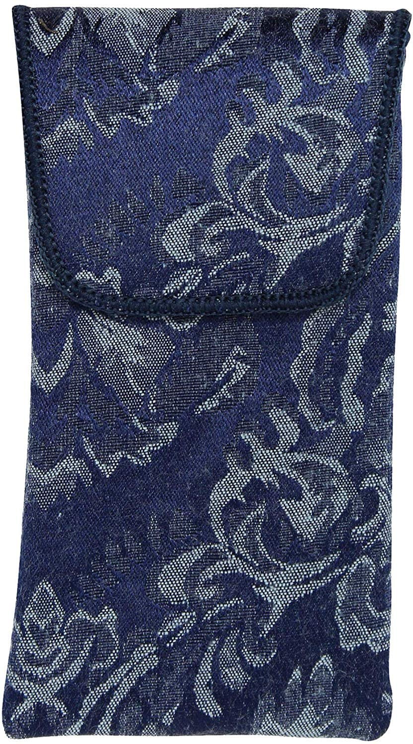 2 Pack Fabric Eyeglass Case Top Closure, Slip In Eyeglass Case Soft For ...
