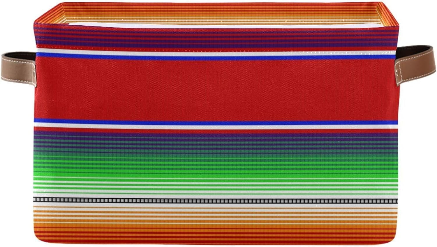 2 Pack Fabric Storage Basket Mexican Serape Blanket Stripes Closet ...