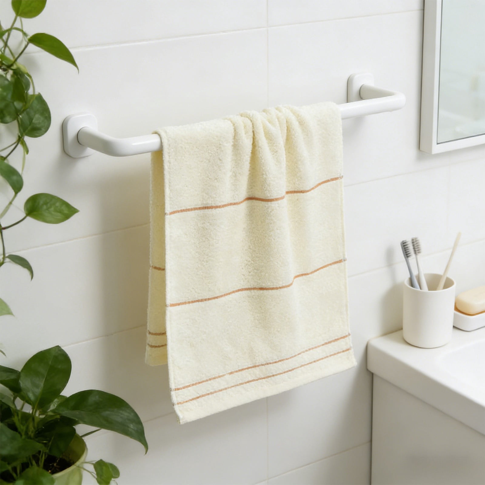 2 Pack Face Towels, Ultra Soft Fiber Fabric, Shed Free Weaving Craft ...