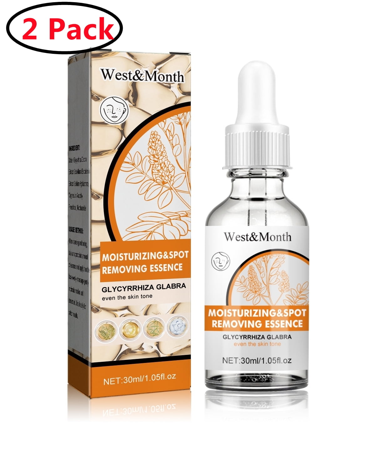 2 Pack Facial Spot Treatment W/Witch Hazel Clarifying Tea Tree Oil For ...