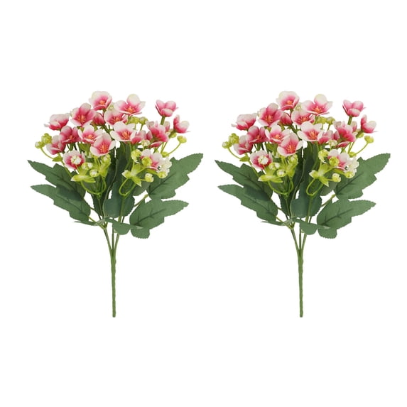 2 Pack Fake Flowers Faux Cherry Blossom Decor Bouquet for DIY Garden ...