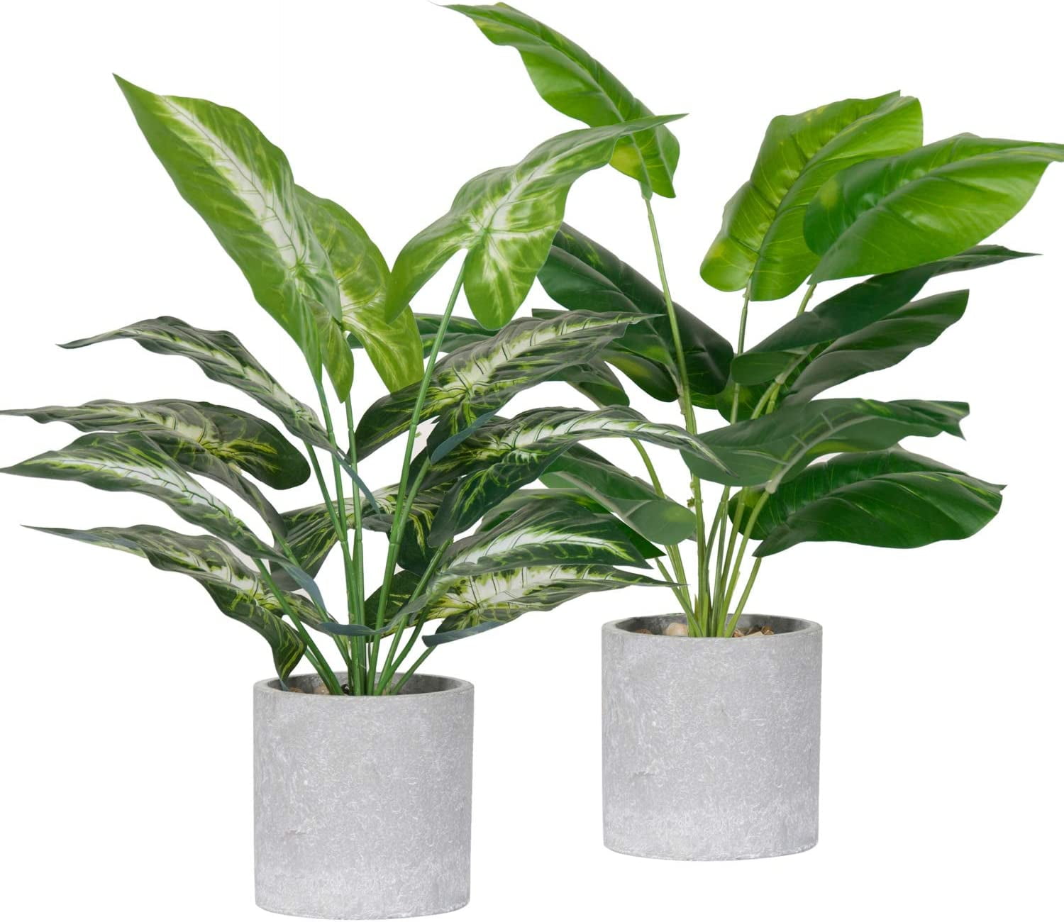 2 Pack Fake Plants Artificial Tropical Faux Plants Indoor for Office ...