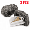 2 Pack Fake Rock Key Holder, Outdoor Hide a Key Box - Walmart.com